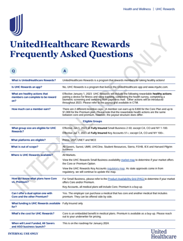 UHC Wellness & Reward Program
